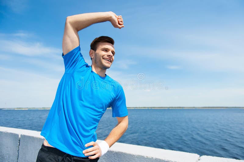 Exercising outdoors. stock image. Image of freshness - 40784307