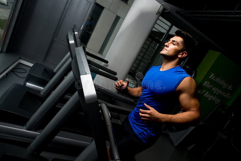 Exercising on a treadmill stock photo. Image of clothing - 32781038