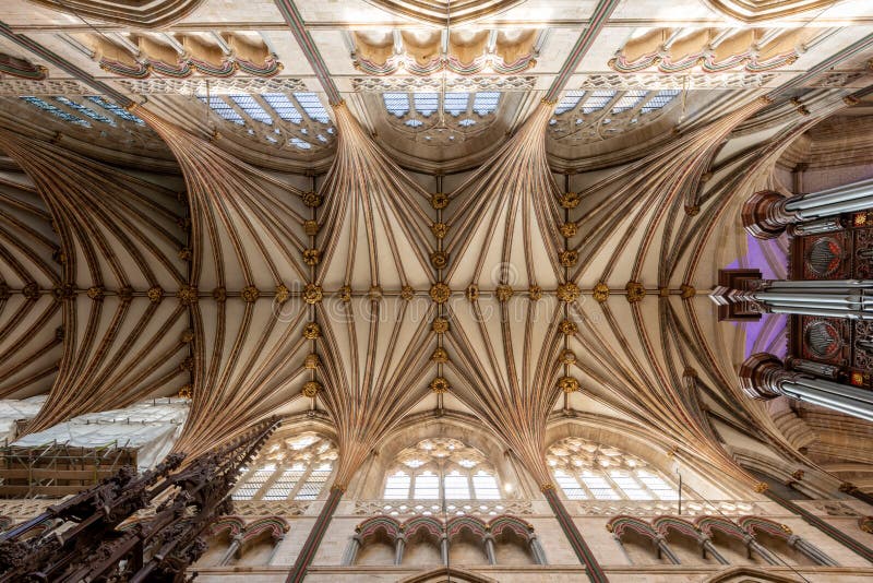 Exeter cathedral editorial photography. Image of ceiling - 271151352