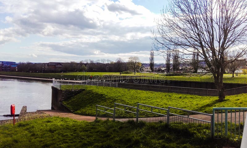 Exeter City river editorial image. Image of landscape - 70368075