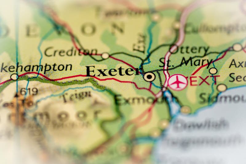 Exeter, England Highlighted on a World Map Stock Image - Image of ...