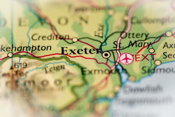 Exeter, England Highlighted on a World Map Stock Image - Image of ...