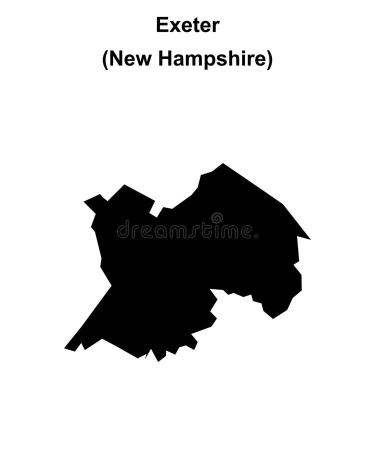 Exeter outline map stock vector. Illustration of empty - 357486497