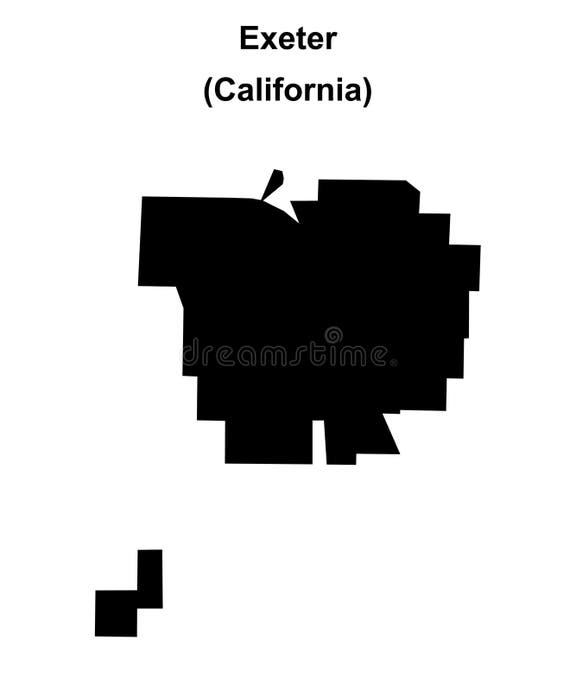 Exeter outline map stock vector. Illustration of design - 356993364