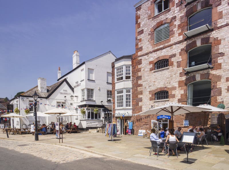 Exeter Quay Devon UK editorial stock image. Image of history - 128385289