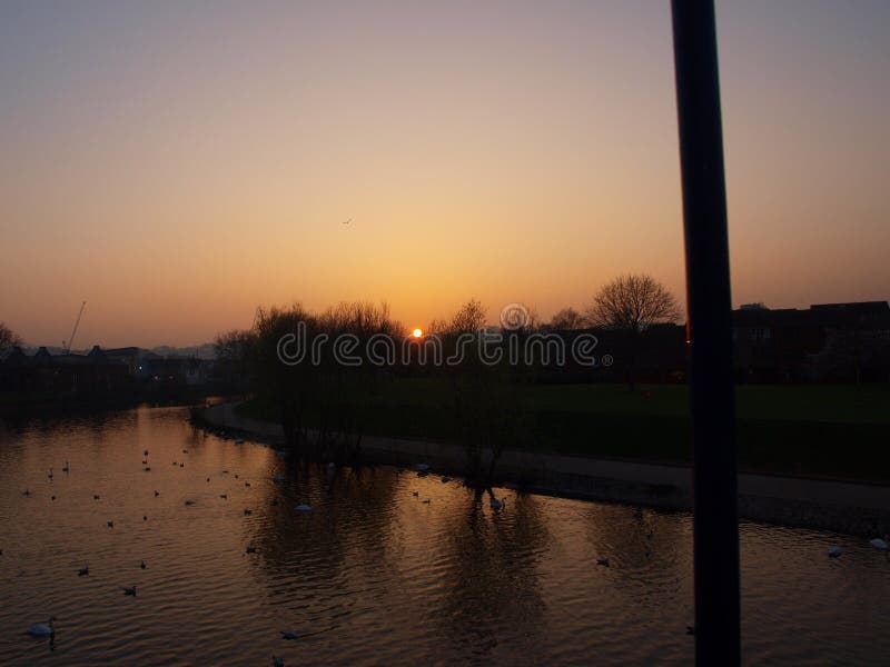Exeter sunset stock image. Image of water, walk, landscape - 82287449