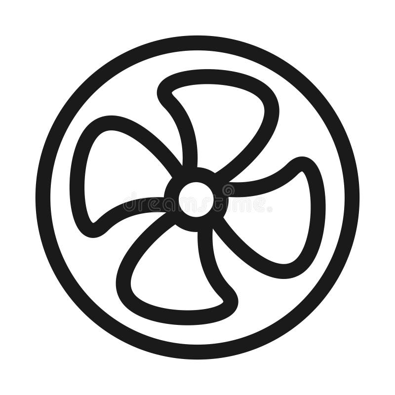 Exhaust Fan Air Cooling CPU Fan Icon Stock Illustration - Illustration ...