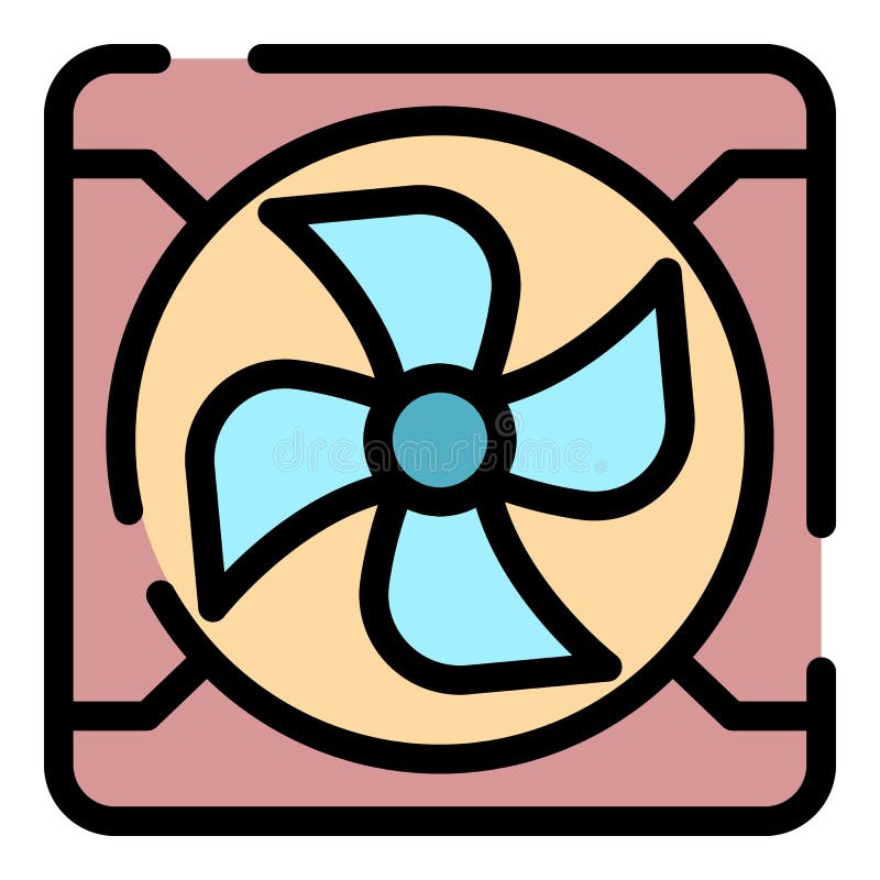 Exhaust Fan Icon Color Outline Vector Stock Vector - Illustration of ...