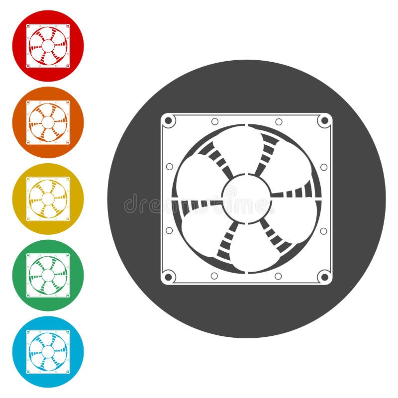 Exhaust Fan Icon. Ventilator Symbol Stock Vector - Illustration of ...