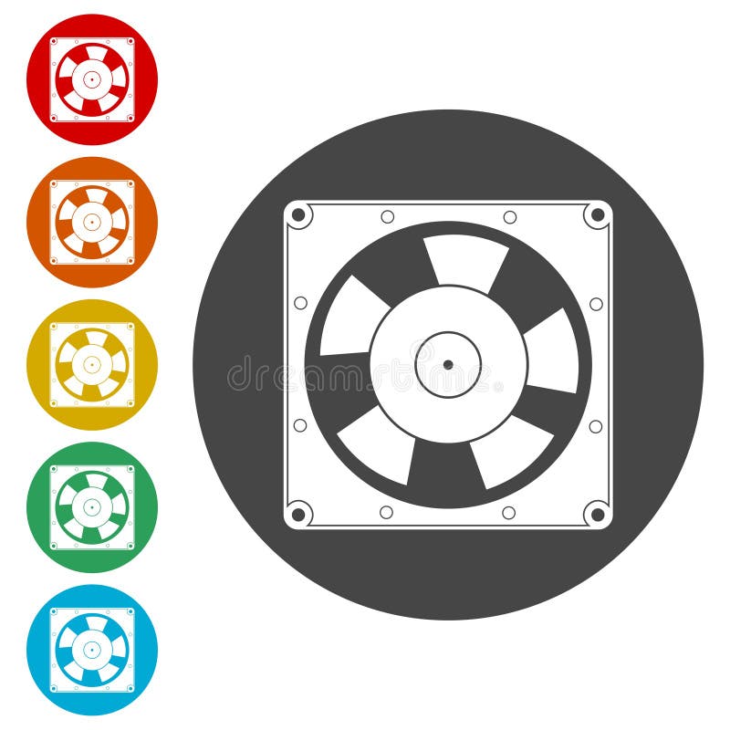 Exhaust fan icon stock vector. Illustration of gray, silhouette - 83398089