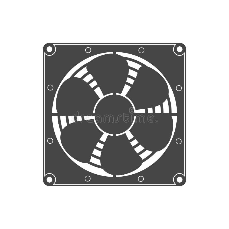 Exhaust fan icon stock vector. Illustration of silhouette - 176781232