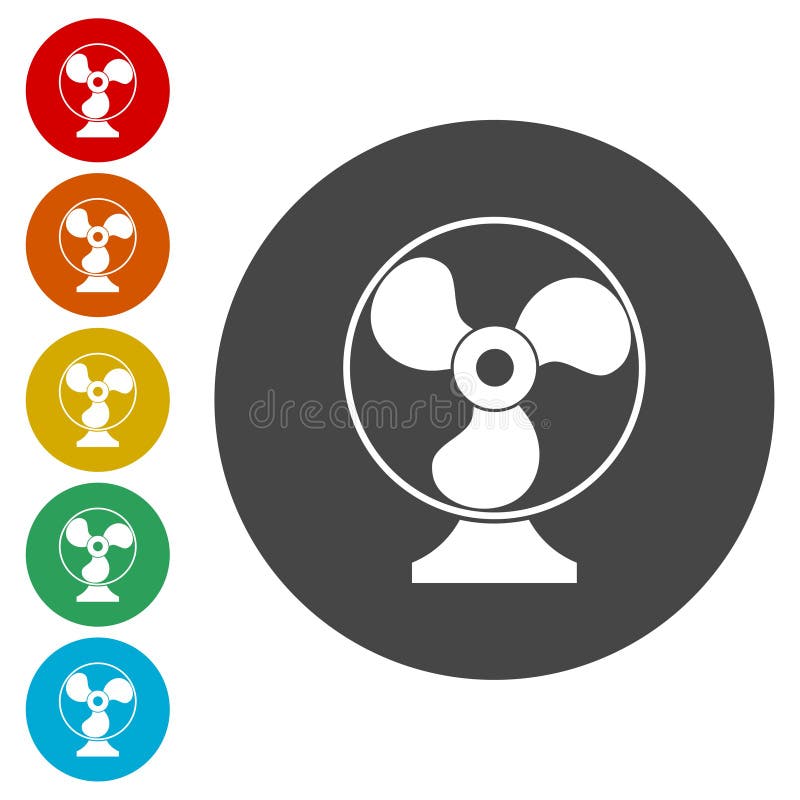 Ventilation. Exhaust Air Ventilator Or Fan Flat Vector Icon Stock ...