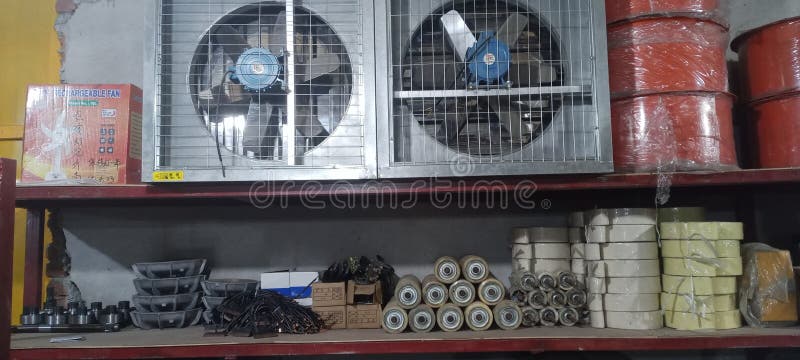 2 Exhaust Fans in the Store Room Stock Image - Image of chinese ...