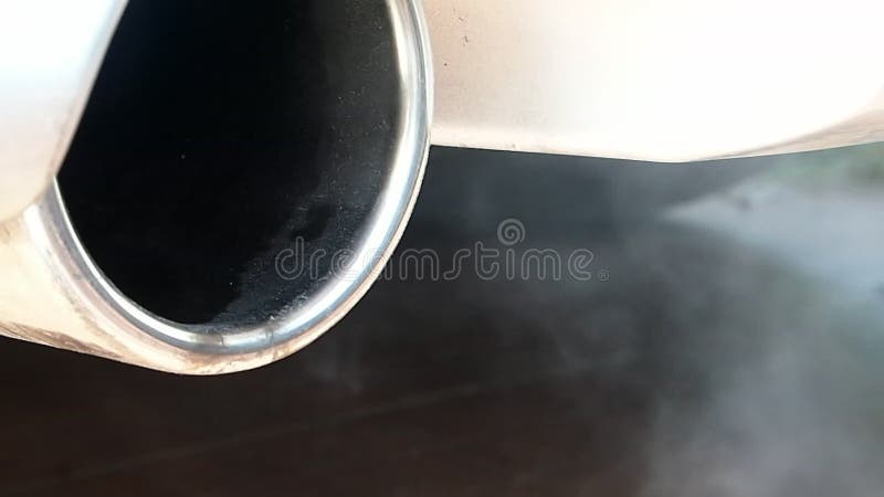 Exhaust Gas from Gasoline Engine Stock Footage - Video of environment ...