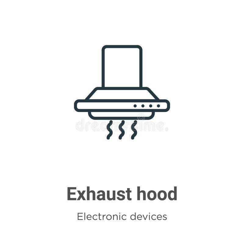 Exhaust Hood Outline Vector Icon. Thin Line Black Exhaust Hood Icon ...
