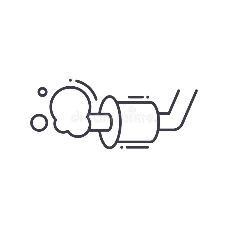 Exhaust Icon, Linear Isolated Illustration, Thin Line Vector, Web ...