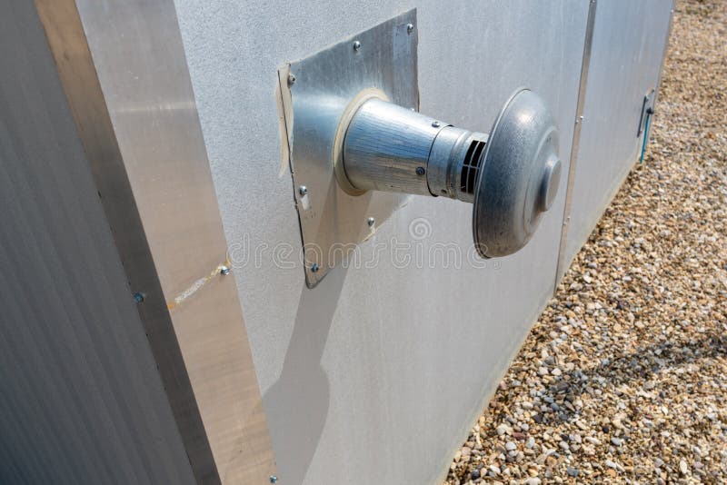 Exhaust on the Outside of a Metal Building Stock Image - Image of ...