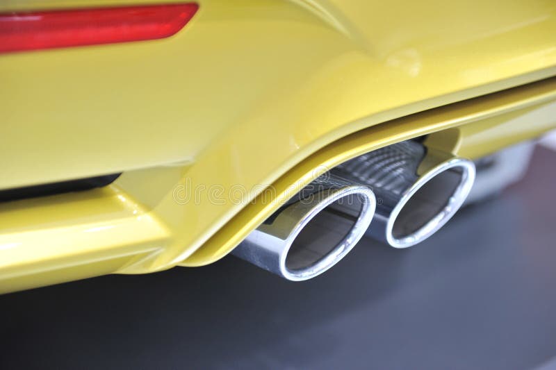 Exhaust pipe car stock image. Image of bumper, modern - 143692263