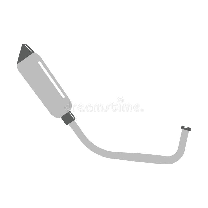 Exhaust Pipe Design Vector Flat Isolated Illustration Stock Vector ...