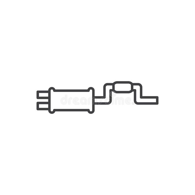 Exhaust Pipe Icon stock illustration. Illustration of automotive ...