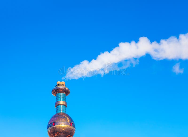 Incinerator pipe stock image. Image of ecology, power - 179160451