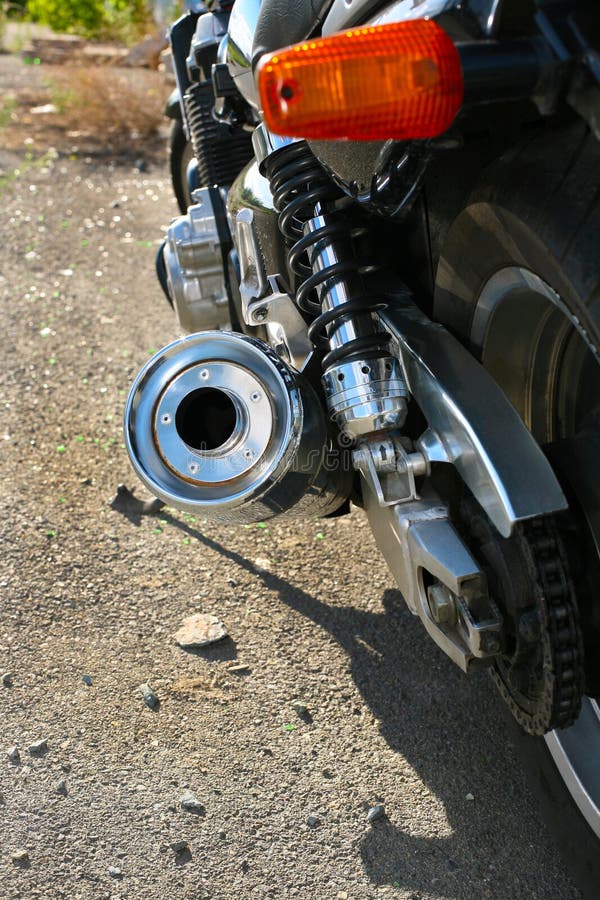 Exhaust pipe of motorcycle stock photo. Image of absorber - 25558298
