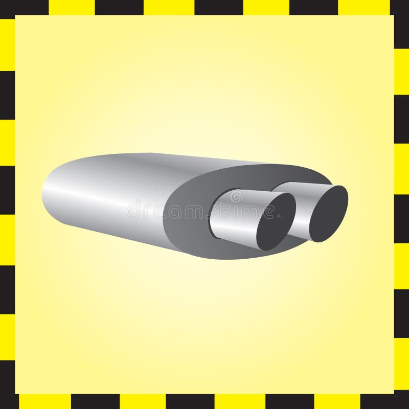 Exhaust Pipe. Vector Illustration Decorative Design Stock Vector ...