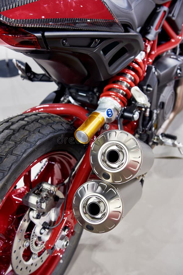 Exhaust Pipes of Motorcycle Editorial Image - Image of sport, spring ...
