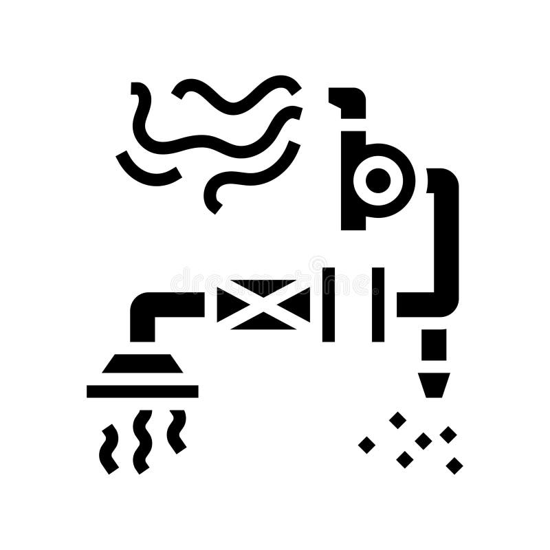 Exhaust System Ventilation Glyph Icon Vector Illustration Stock Vector ...