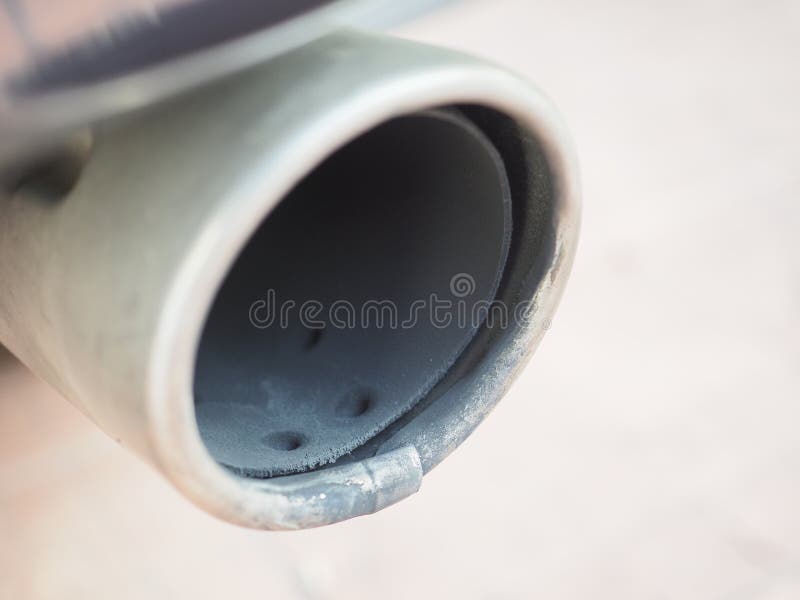 Exhaust Tail Pipe of Internal Combustion Engine Car Stock Photo - Image ...