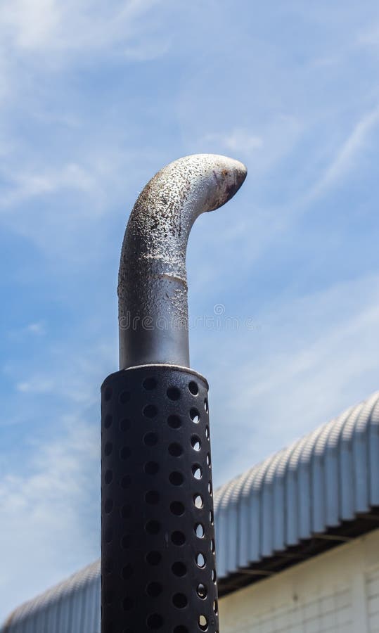 Exhaust Tractor. stock photo. Image of travel, blue, industrial - 58620120