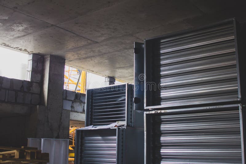 Exhaust Unit with Backdraft Valves Close-up Stock Image - Image of city ...
