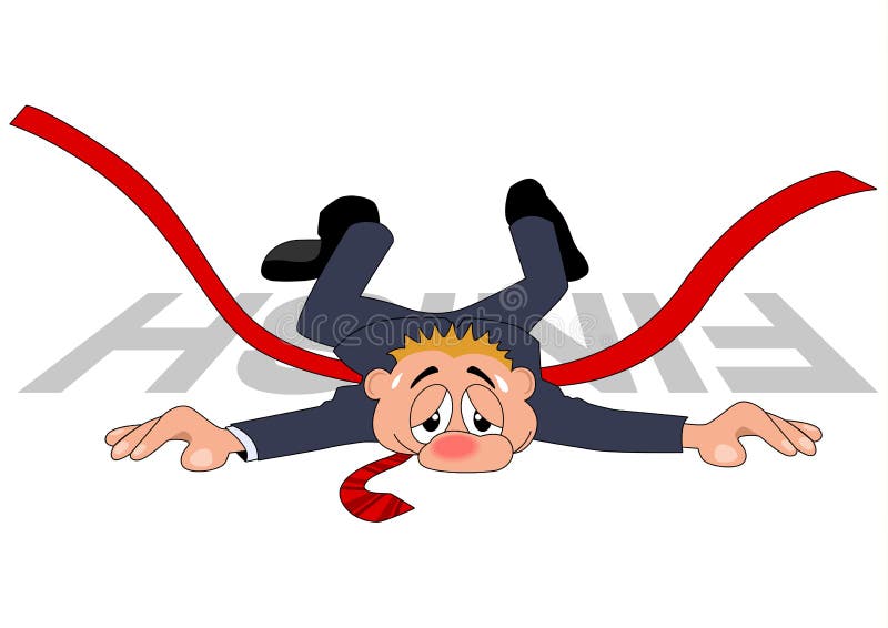 Cartoon Tired Runner Clipart