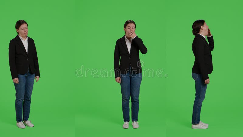Exhausted Businesswoman Yawning and Feeling Sleepy on Camera Stock ... Exhausted Businesswoman Yawning and Feeling Sleepy on Camera Stock ...