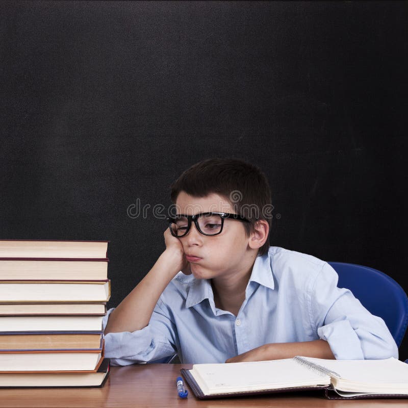 Exhausted child stock image. Image of college, caucasian - 44952275