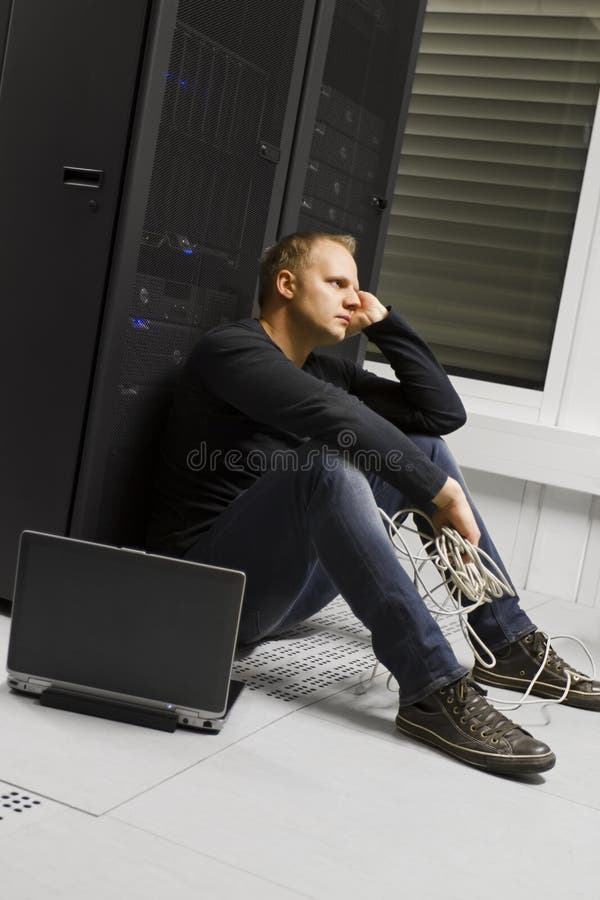 Exhausted it Consultant stock image. Image of cable, holding - 29640949