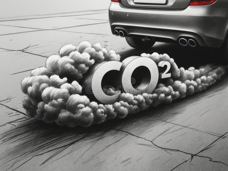 Exhausted by Emissions stock illustration. Illustration of energy ...