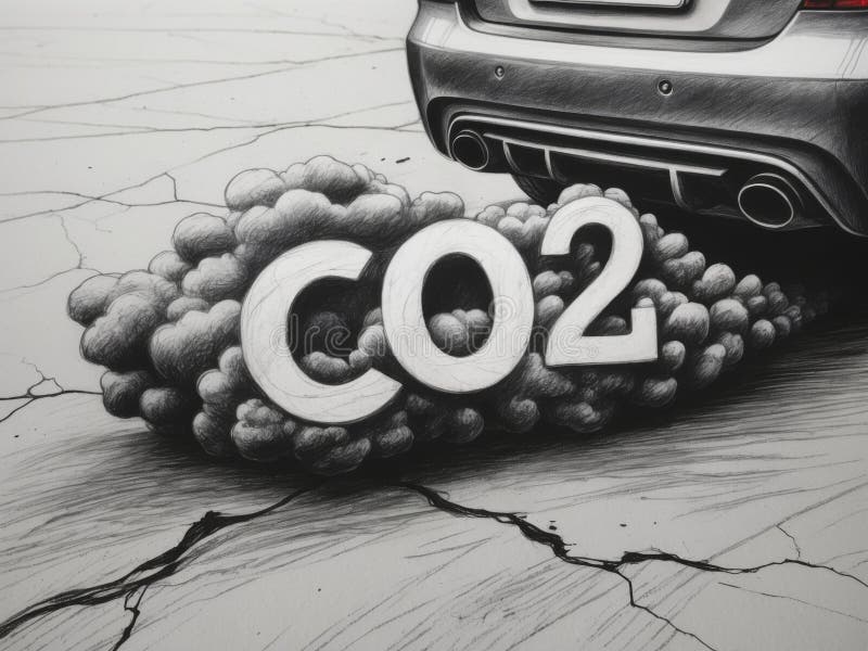 Exhausted by Emissions stock illustration. Illustration of concept ...