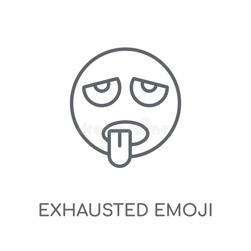 Exhausted emoticon smiley stock vector. Illustration of depressed ...