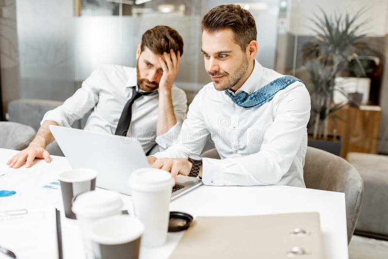 Exhausted Employees Working in the Office Stock Photo - Image of ...
