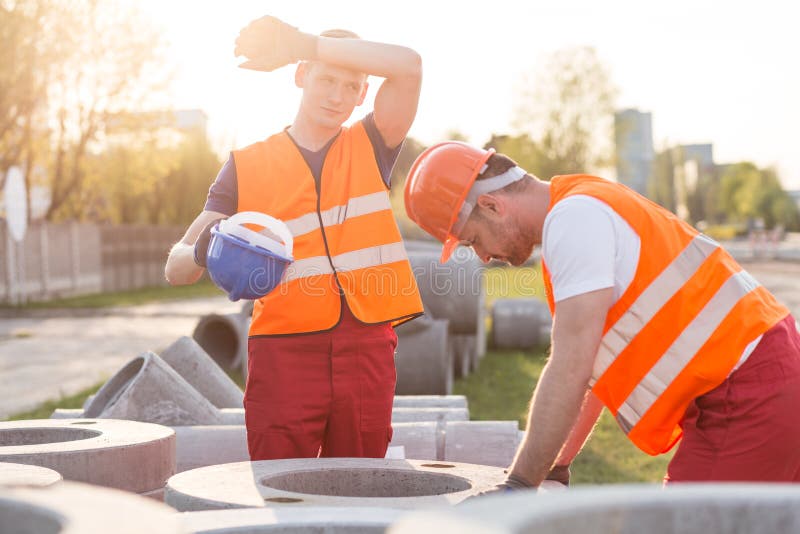 Manual Workers Crew in Warehouse Stock Image - Image of arrangement ...