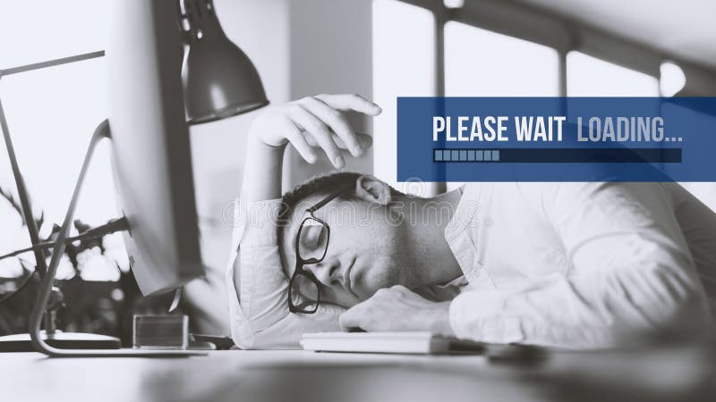 Overworked office worker stock image. Image of room, full - 46531317