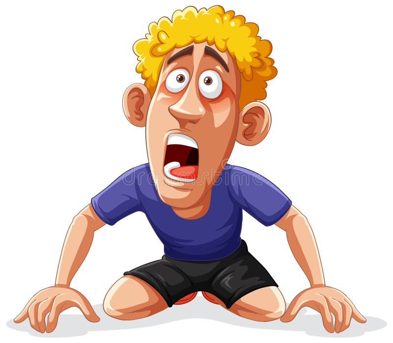 Exhausted Runner Cartoon Character Stock Vector - Illustration of ...