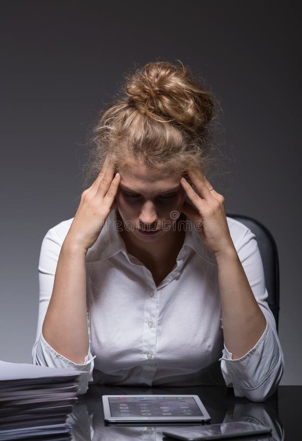 Exhausted at the work stock image. Image of psychical - 66949851