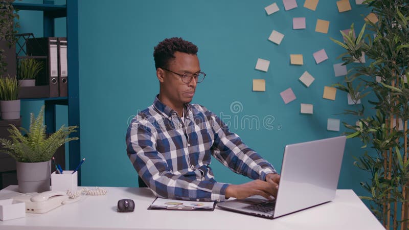 Exhausted Worker Doing Timeout Sign with Hands in Front of Laptop Stock ...