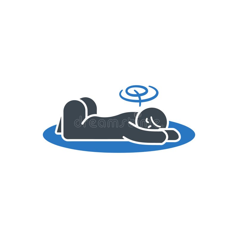 Exhausted Worker Resting Icon Stock Vector - Illustration of sign ...