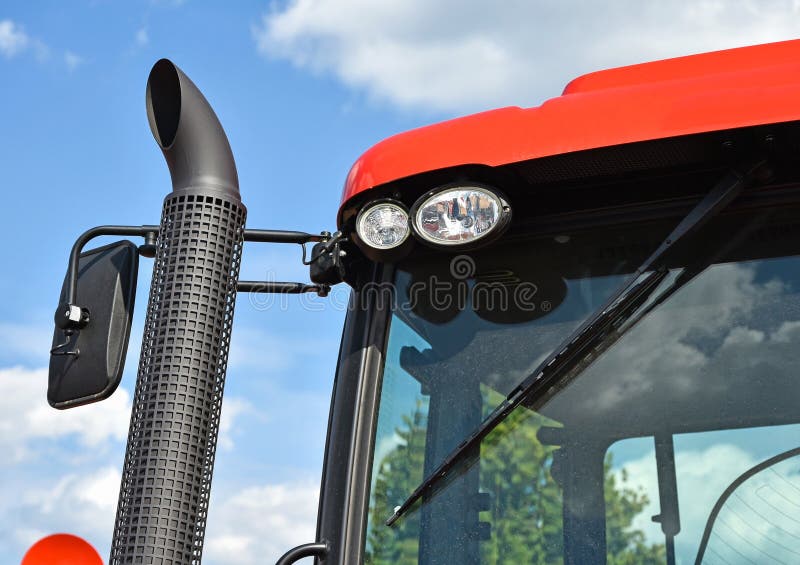 Exhausting Pipe of a Tractor Stock Image - Image of exhausting, head ...