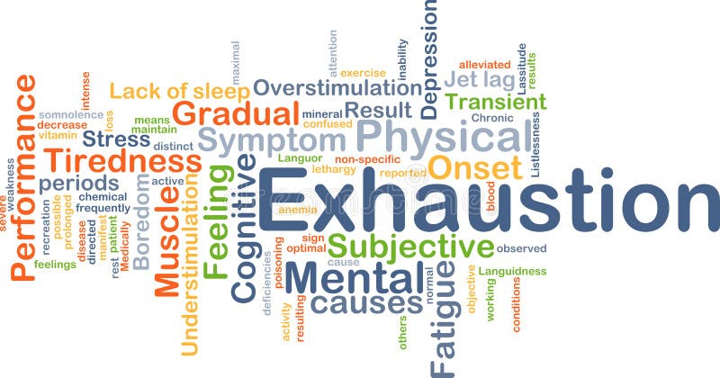 Exhaustion Background Concept Stock Illustration - Illustration of ...