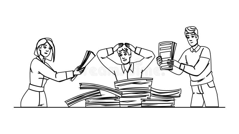 Overwhelmed Employee Disarray Vector Stock Illustrations – 2 ...