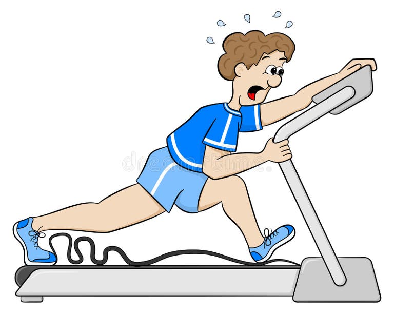 Exhaustive Treadmill Workout Stock Vector - Illustration of workout ...